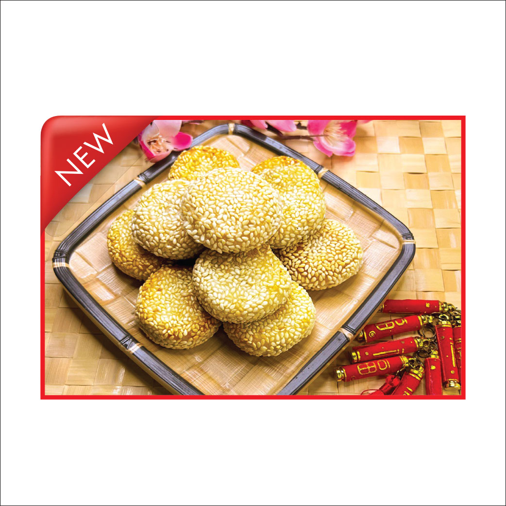 Pan Fried Sesame Coin Mochi - Chinatown Food